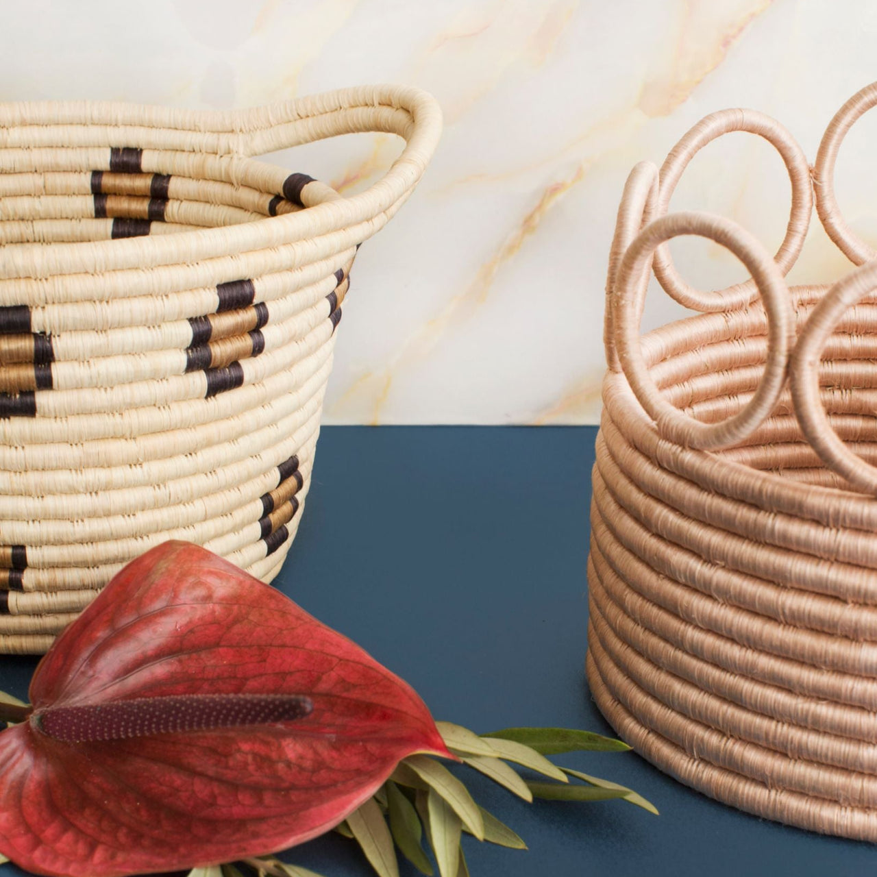 Woven Leopard Bucket Basket | Indego Africa