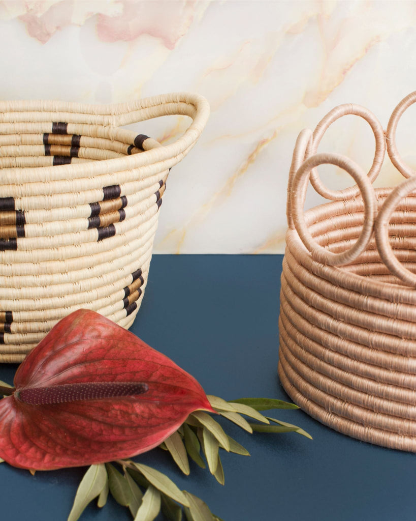 Woven Leopard Bucket Basket | Indego Africa