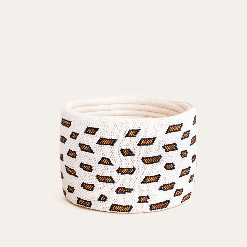 Beaded Leopard Bucket - Indego Africa